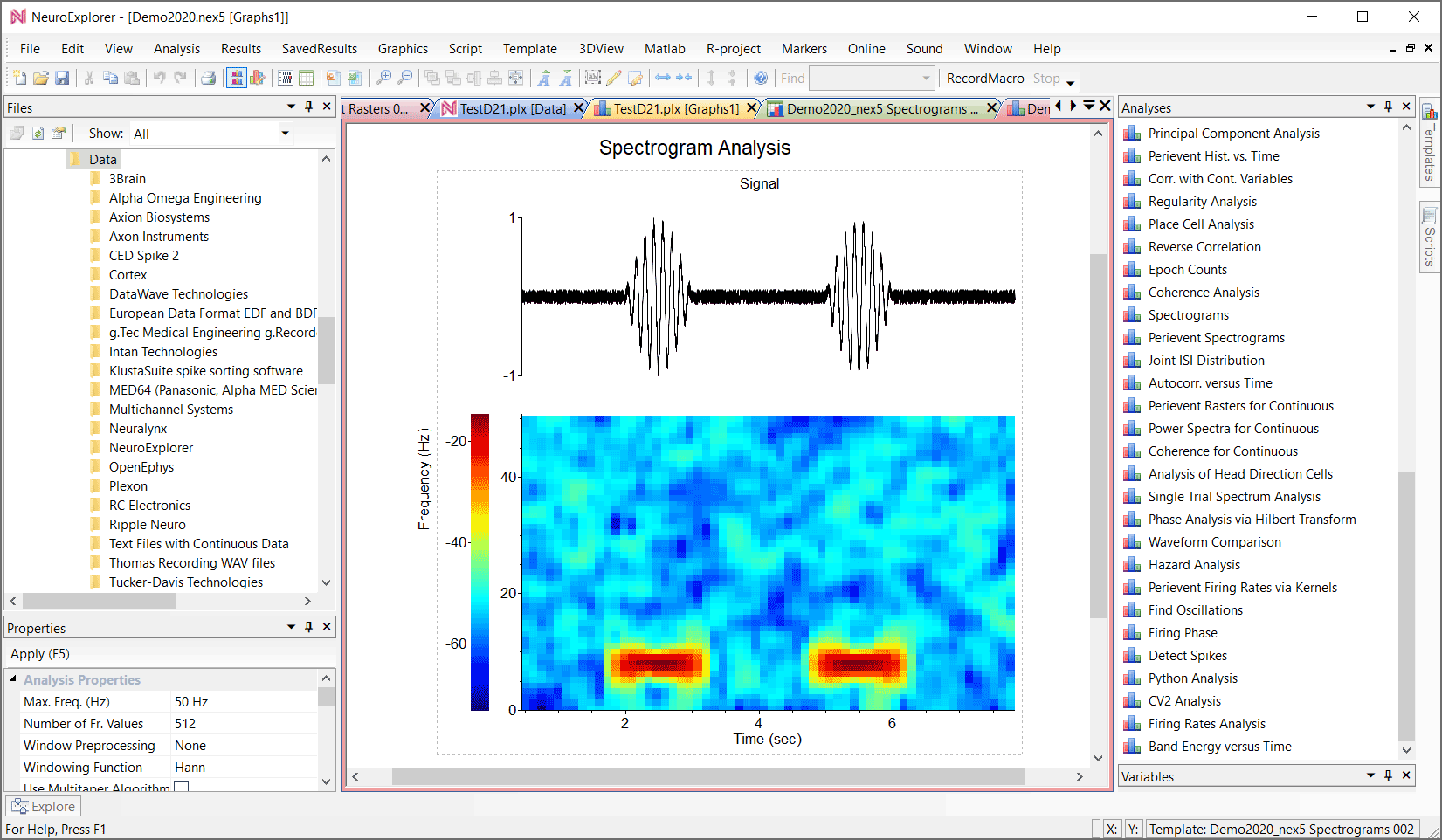 Screenshots | NeuroExplorer